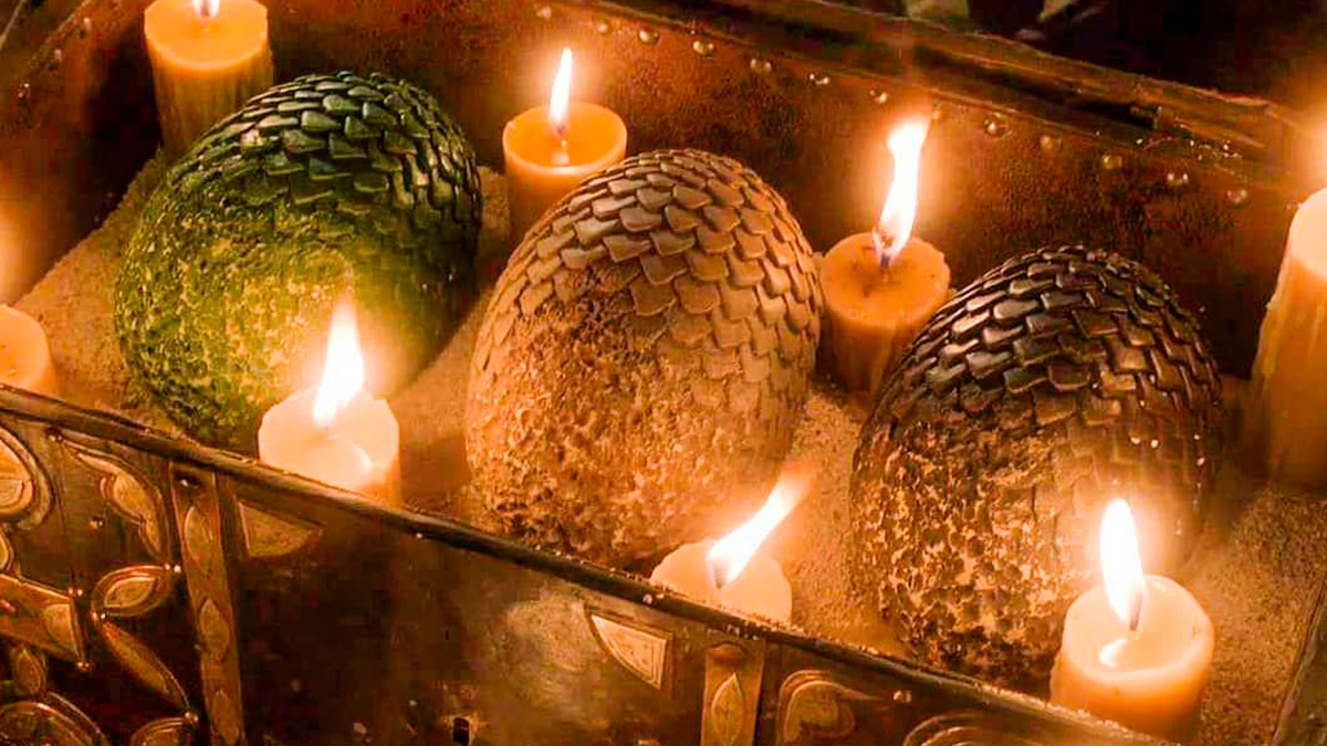 Huevos de dragón del mundo de Westeros que no eclosionaron